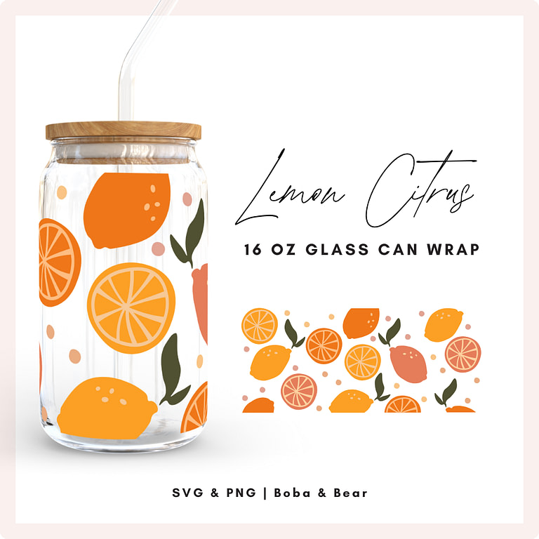 5 Free Glass Can Wrap SVG Files - Boba and Bear