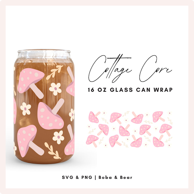 5 Free Glass Can Wrap SVG Files - Boba and Bear
