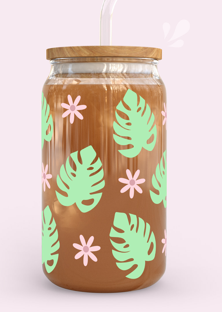 5 Free Glass Can Wrap SVG Files - Boba and Bear